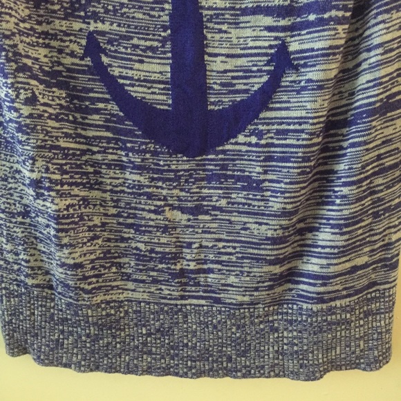 Cupio | Tops | Cupio Purple Tunic Anchor Nautical Scoop Neck Med | Poshmark